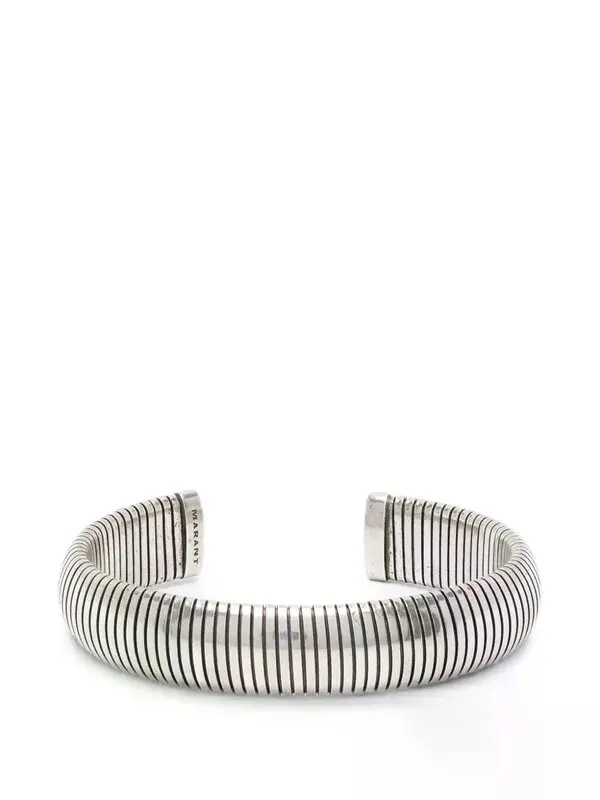 MARANT Ribbed Detail Cuff Bracelet - Silver