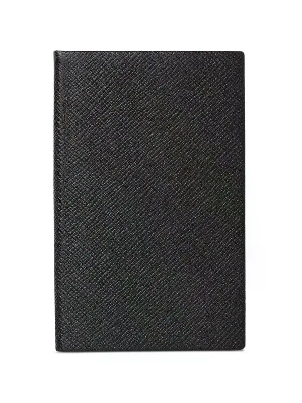 Smythson Panama Cross-grain Notebook - Black