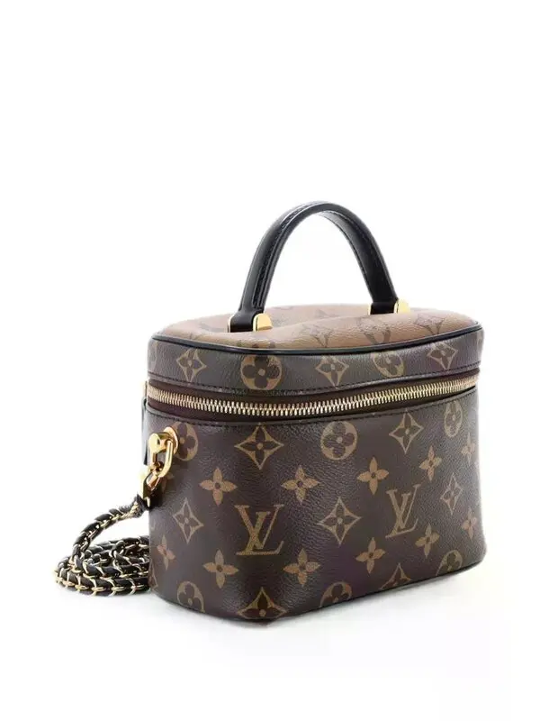 LOUIS VUITTON Vanity Handbag Reverse Monogram Canvas Pm Satchel