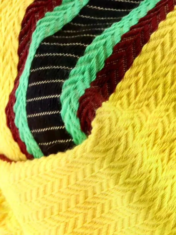 Gucci Script Open Embroidered Stripe Canvas With Leather Medium Tote Bag