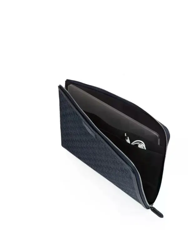 Smythson Small Stamp-canvas Laptop Case