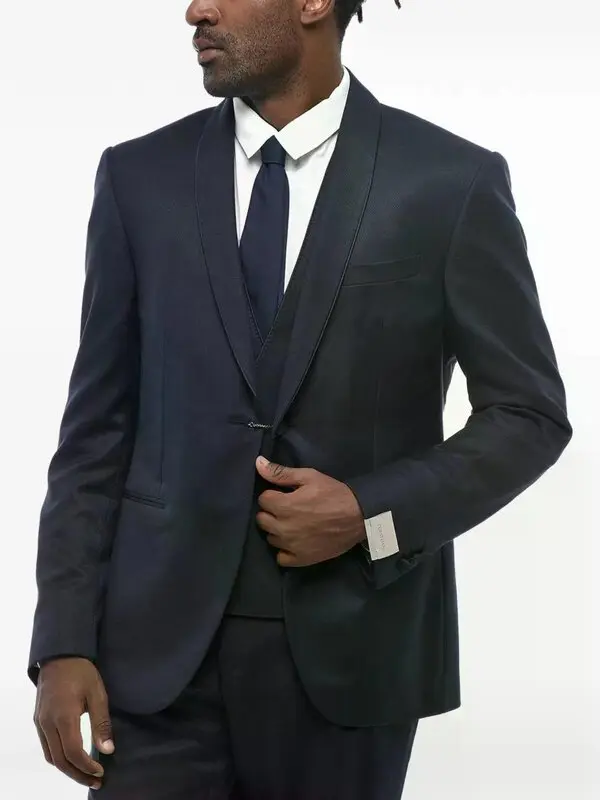 Corneliani Academy Jacquard Three-piece Suit
