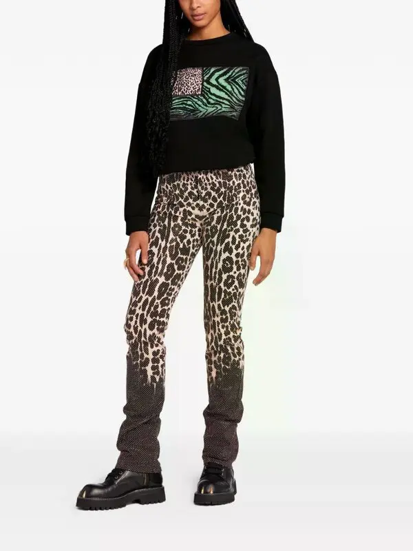 Roberto Cavalli Animal Print Detail Sweatshirt