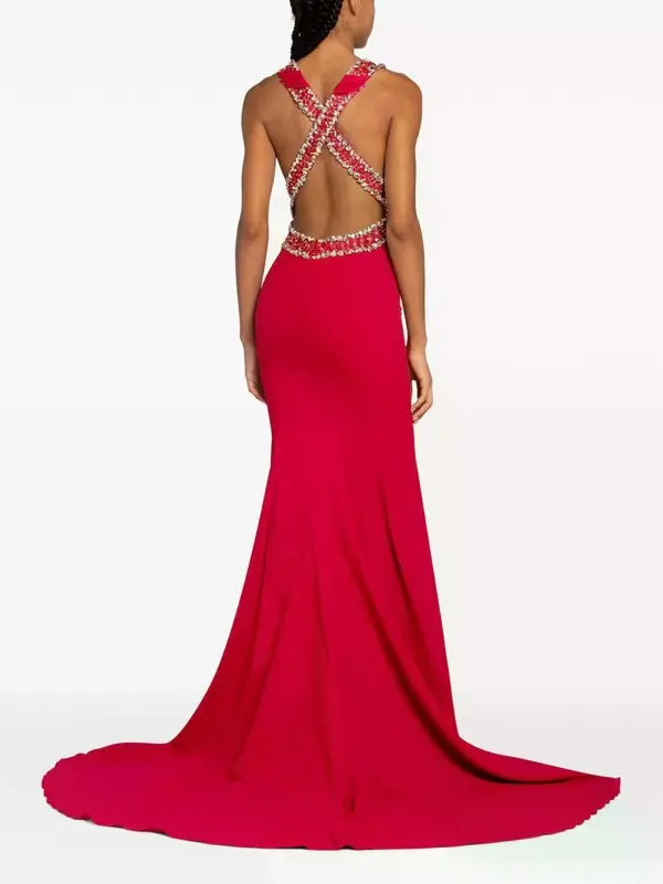 Roberto Cavalli Embellished Sleeveless Gown