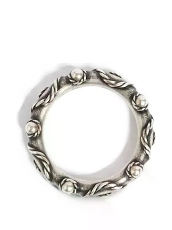 ANN DEMEULEMEESTER Rope-detail Studded Ring