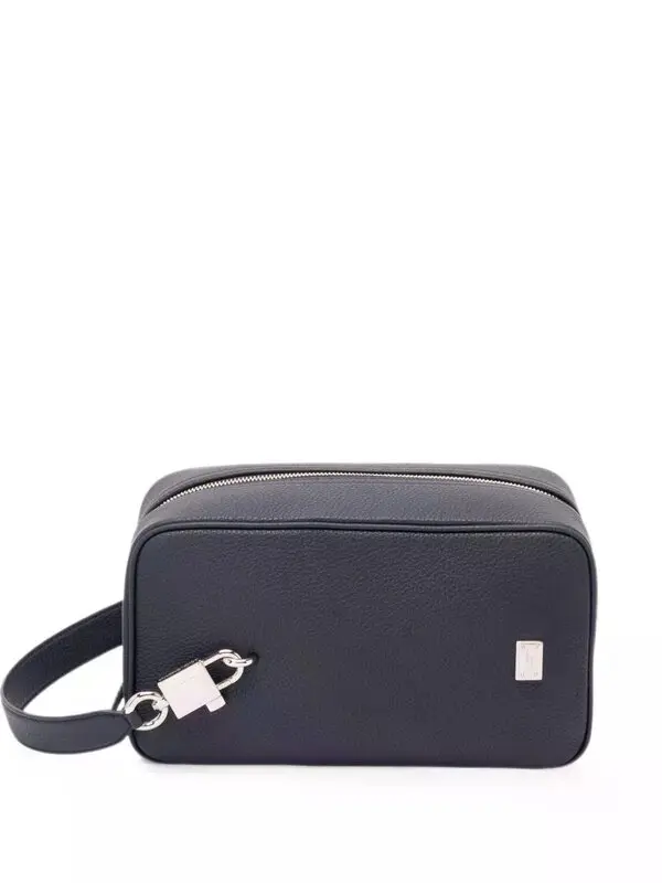 Dolce & Gabbana Lock Pebbled Leather Wash Bag