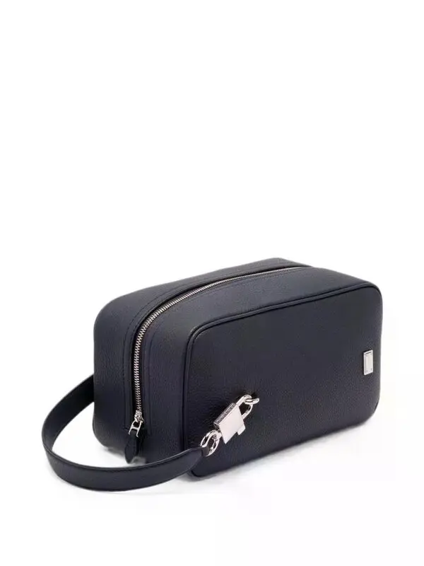Dolce & Gabbana Lock Pebbled Leather Wash Bag