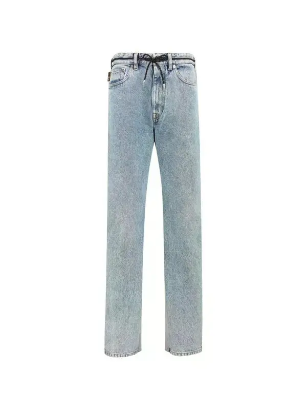Roberto Cavalli Jersey-back Straight-leg Jeans - Blue