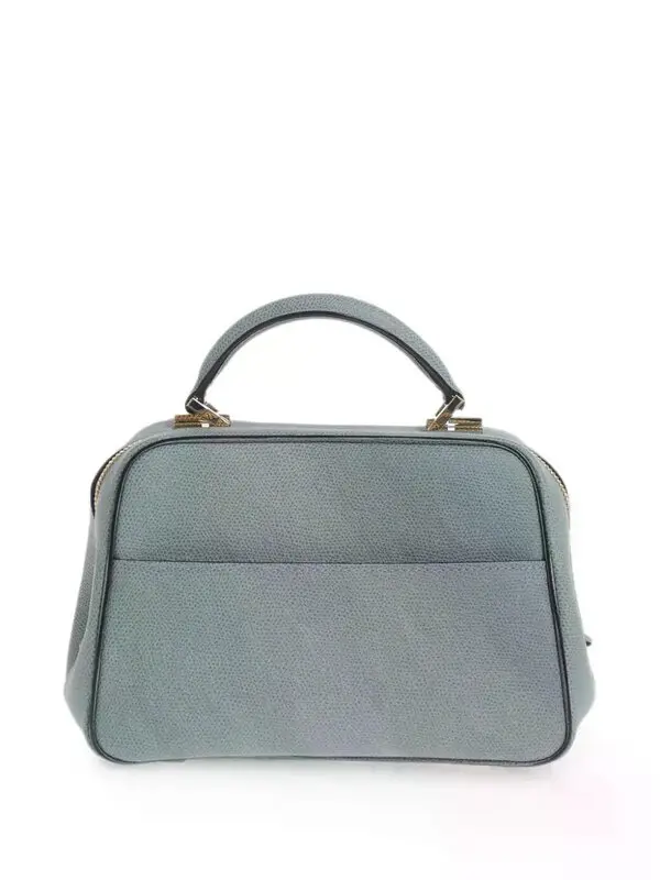 VALEXTRA Mini Saffiano Leather Top-handle Bag