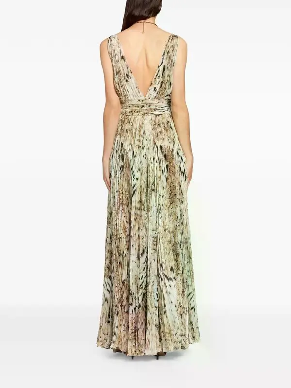 Roberto Cavalli Printed Silk Maxi Dress