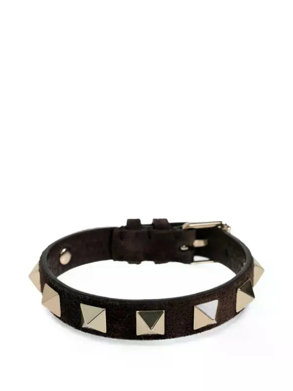 Valentino Garavani Rockstud Suede Bracelet - Brown