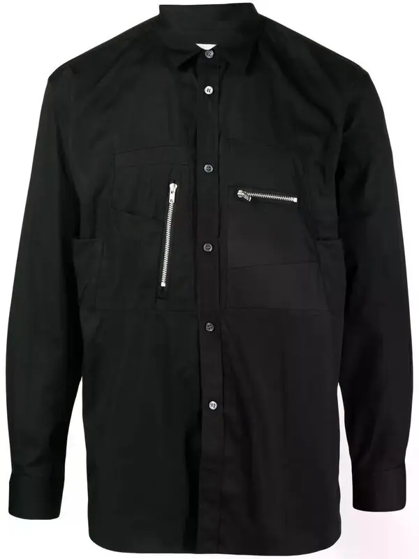 Comme Des Garçons Button-down Zip-detail Shirt