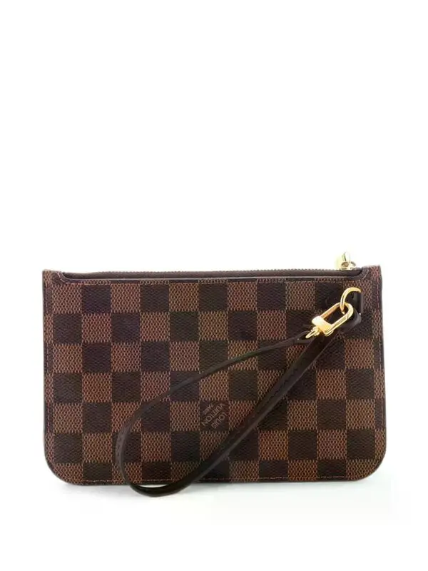 LOUIS VUITTON Neverfull Pochette Damier Small Pouch