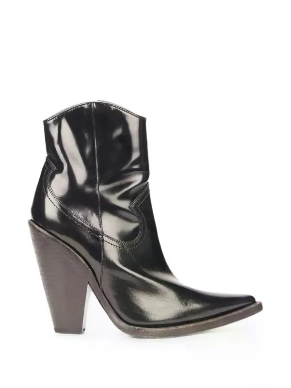 Philosophy Di Lorenzo Serafini Glossy Leather Cone Heel Boots