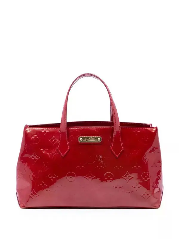 LOUIS VUITTON Monogram Vernis Wilshire Pm Handbag - Red