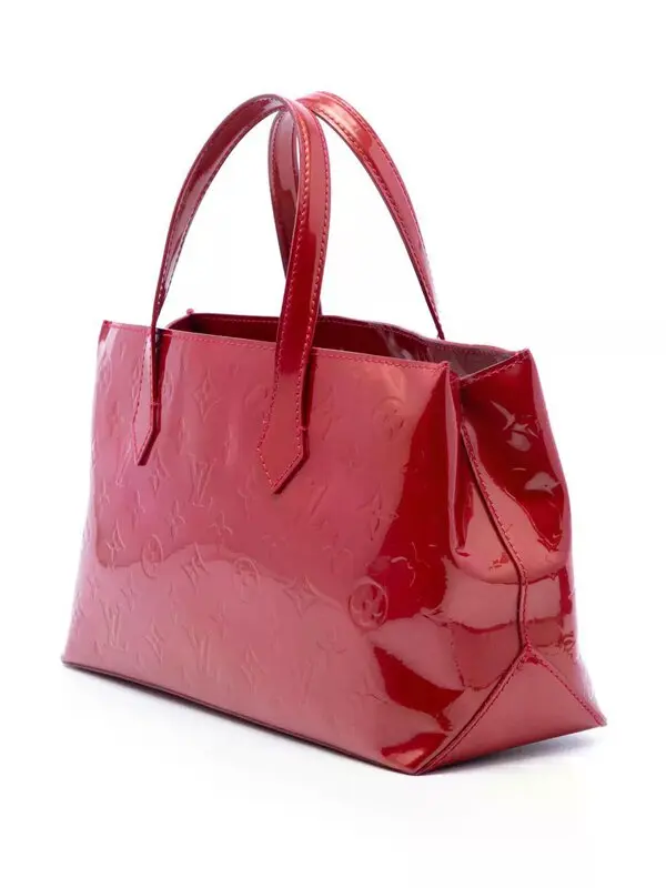 LOUIS VUITTON Monogram Vernis Wilshire Pm Handbag - Red