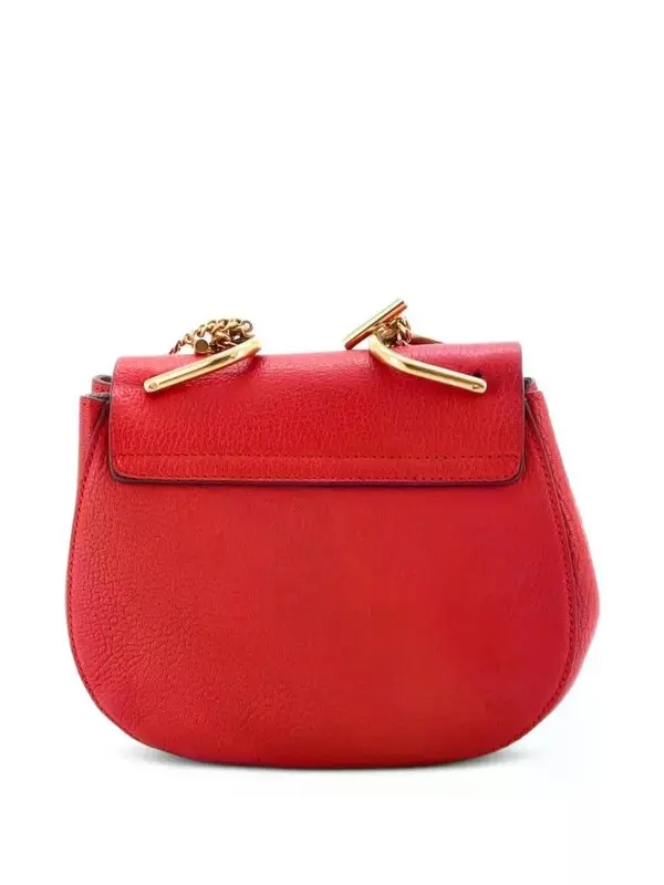 Chloé Drew Leather Mini Crossbody Bag - Red