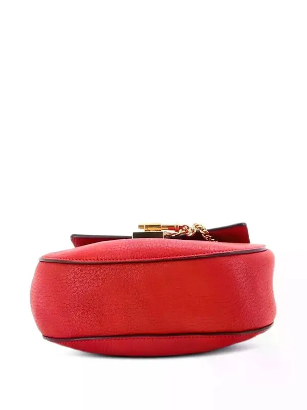 Chloé Drew Leather Mini Crossbody Bag - Red