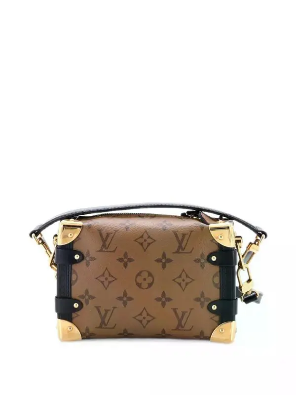 LOUIS VUITTON Side Trunk Handbag Reverse Monogram Canvas Pm Shoulder Bag