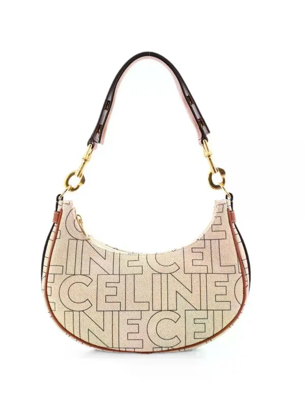 Celine Ava Bag Logo All Over Textile Medium Shoulder Bag