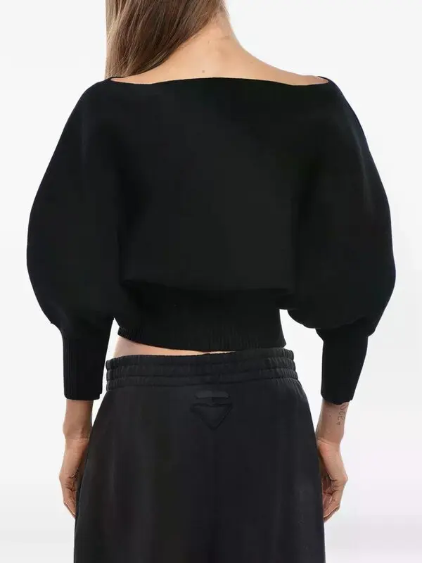 SUPER BLOND Batwing-sleeve Ribbed-trim Sweater