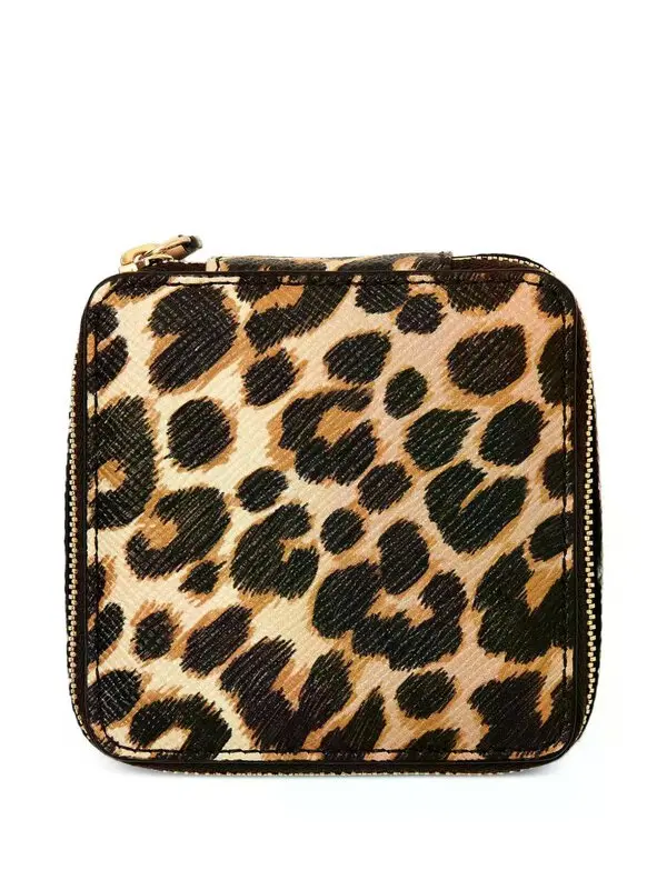 Smythson Panama Leopard-print Trinket Case