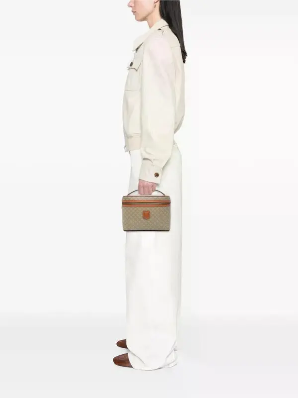 Celine 1996 Macadam Coated Canvas Vanity Bag