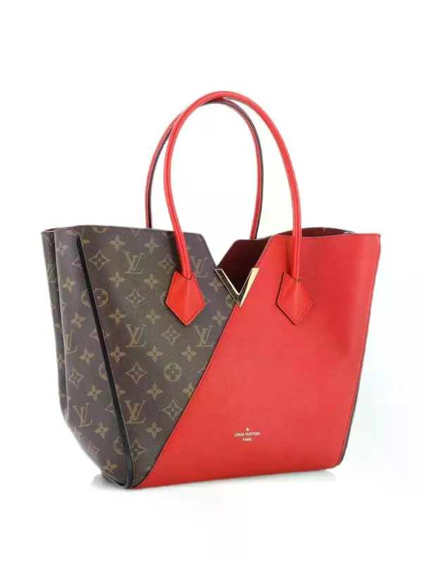 LOUIS VUITTON Monogram Canvas And Leather Mm Tote Bag - Red