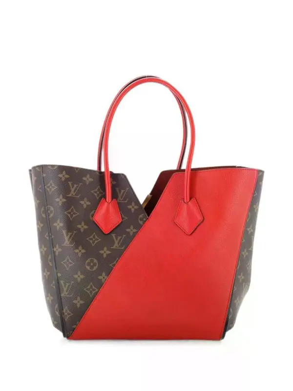 LOUIS VUITTON Monogram Canvas And Leather Mm Tote Bag - Red