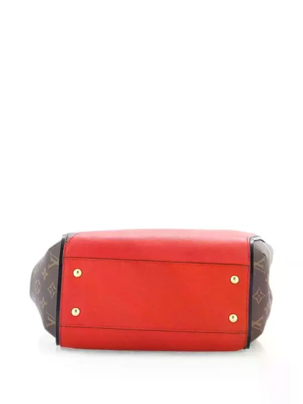 LOUIS VUITTON Monogram Canvas And Leather Mm Tote Bag - Red