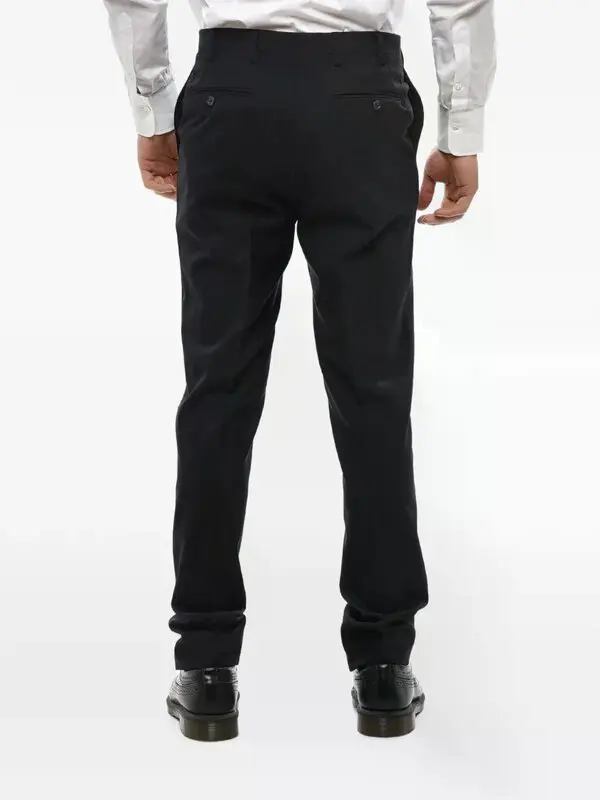 Corneliani Tailored Virgin Wool Trousers With Pressed Crease