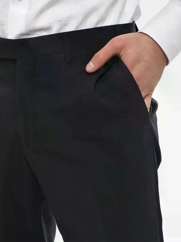 Corneliani Tailored Virgin Wool Trousers With Pressed Crease