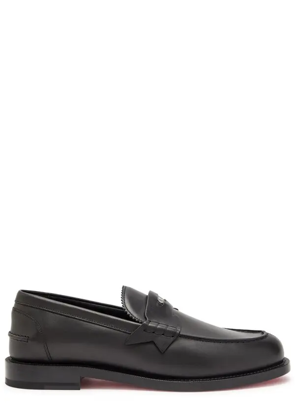 CHRISTIAN LOUBOUTIN The Plato Leather Loafers - Black