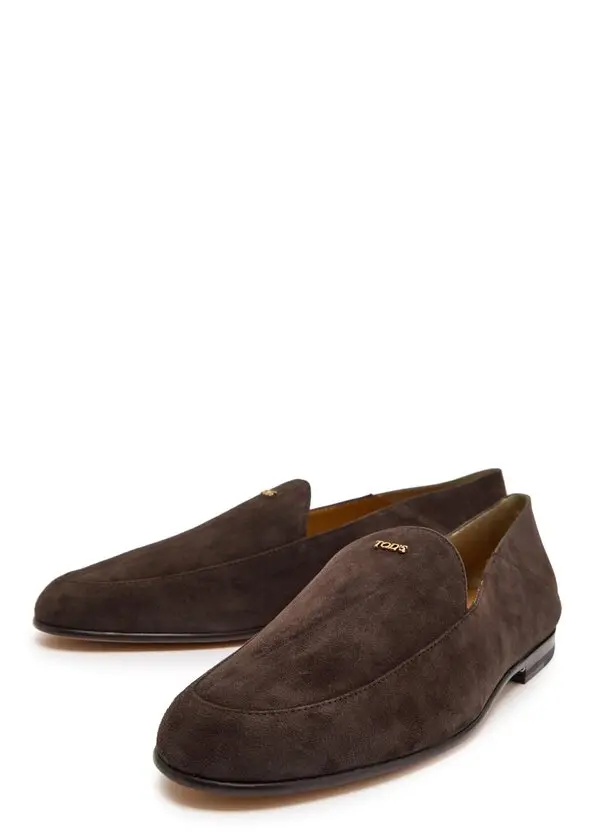 TOD'S Suede Loafers - Brown