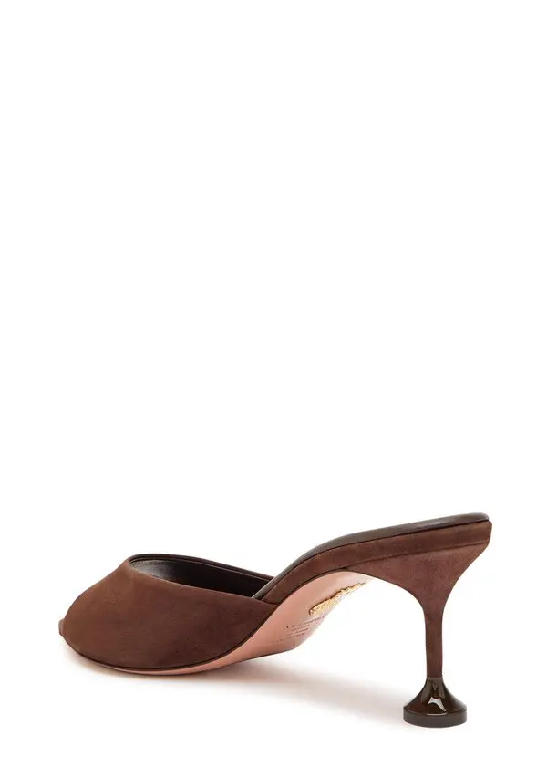 AQUAZZURA Bisous 65 Suede Mules