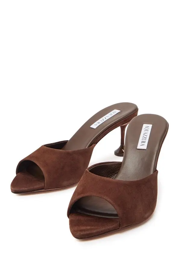AQUAZZURA Bisous 65 Suede Mules