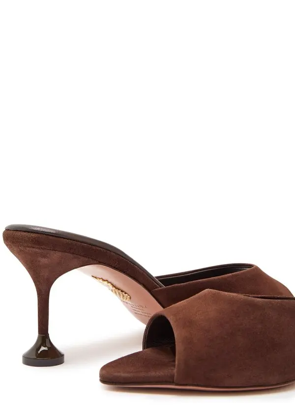 AQUAZZURA Bisous 65 Suede Mules