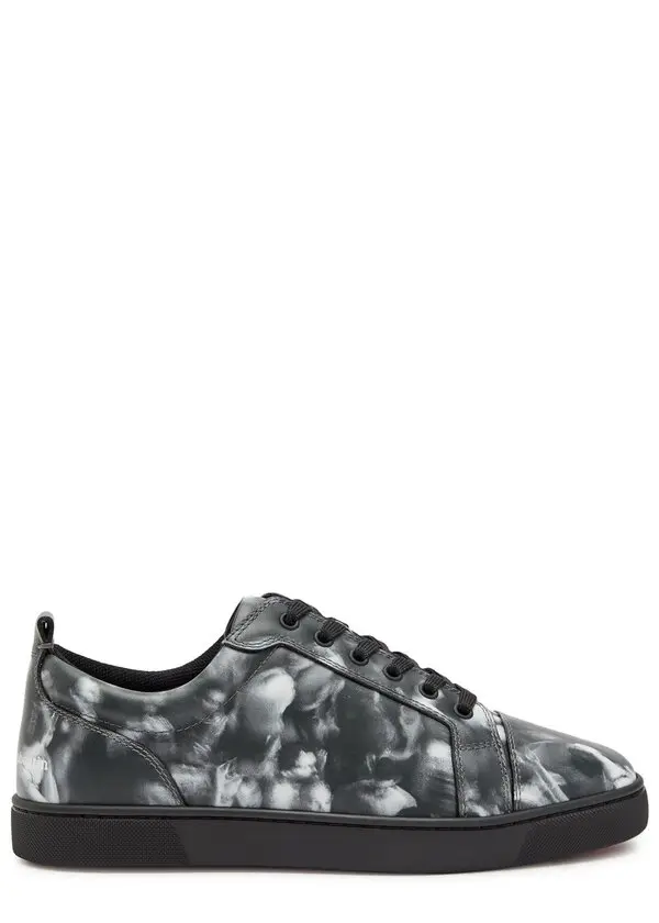 CHRISTIAN LOUBOUTIN Louis Jr Canopy Printed Panelled Leather Sneakers