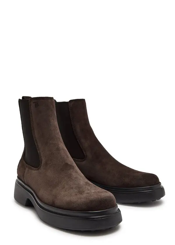 TOD'S Gomma 74l Suede Chelsea Boots