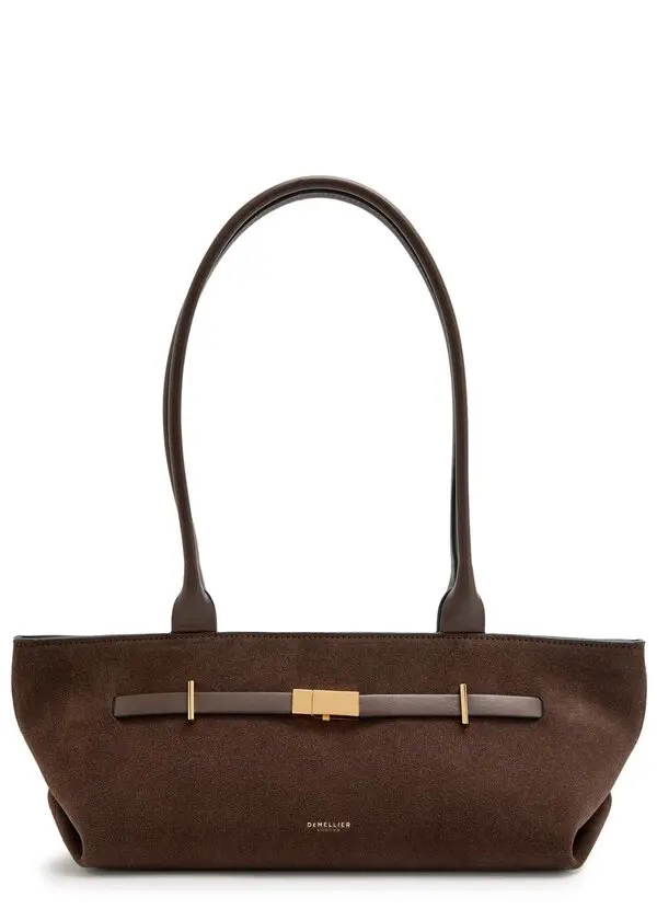 DEMELLIER Suede Shoulder Bag With Push-clasp Fastening