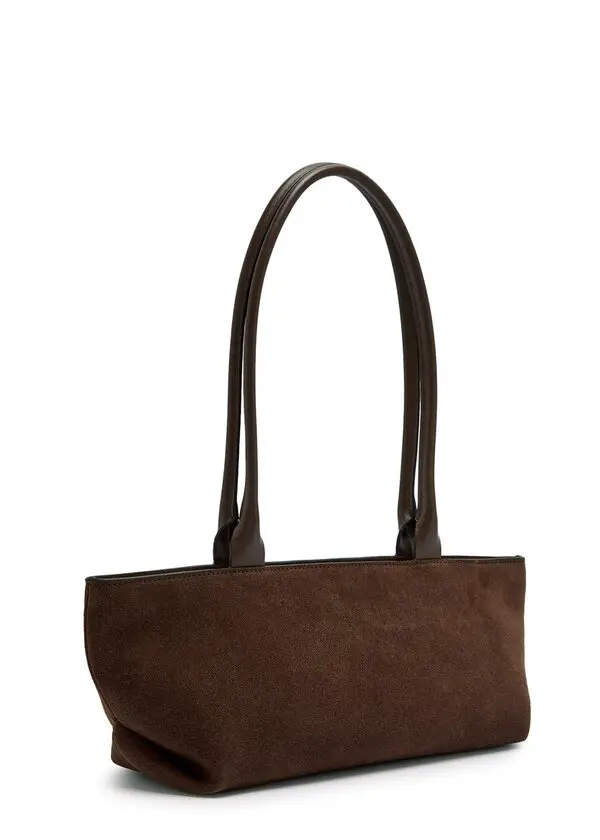DEMELLIER Suede Shoulder Bag With Push-clasp Fastening