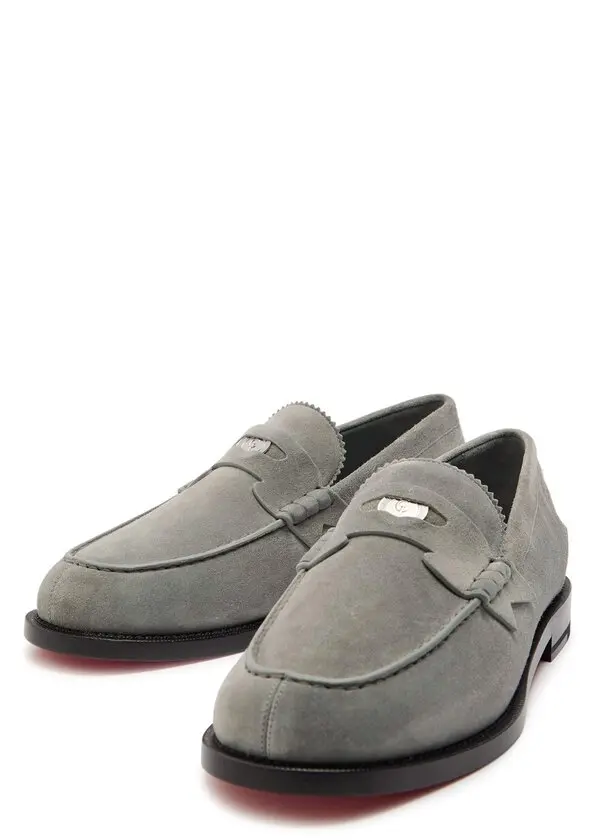 CHRISTIAN LOUBOUTIN The Plato Velour Loafers