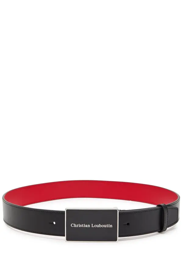 CHRISTIAN LOUBOUTIN Leather Belt - Black