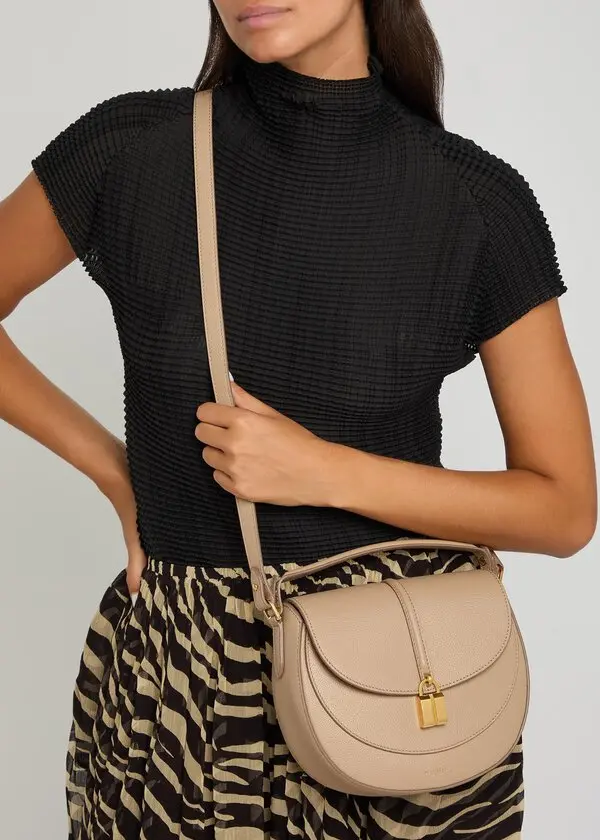 DEMELLIER Siena Grained Leather Saddle Bag