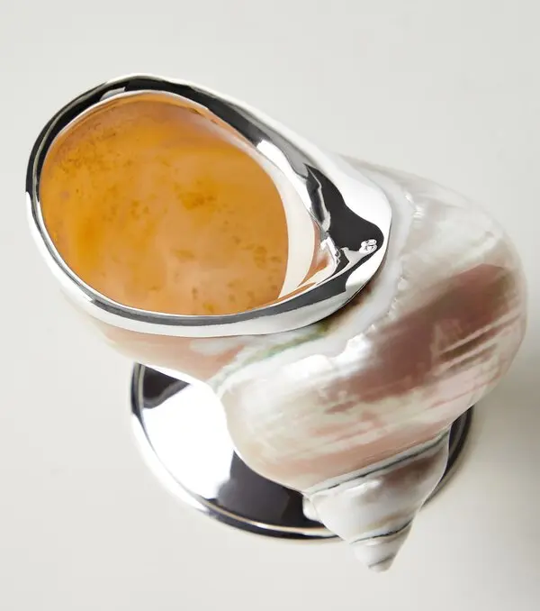 TAVARES 1922 Shell Sterling Silver And Shell Sugar Bowl