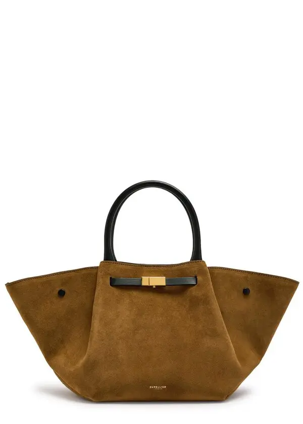 DEMELLIER The New York Midi Suede Tote - Tan