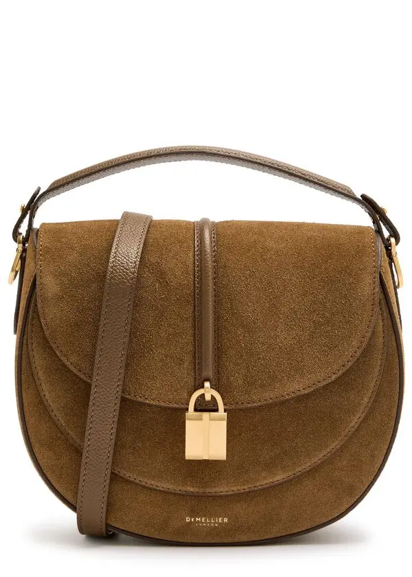 DEMELLIER Siena Leather And Suede Saddle Bag - Tan
