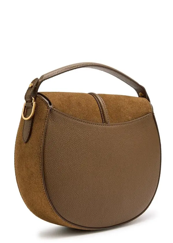 DEMELLIER Siena Leather And Suede Saddle Bag - Tan