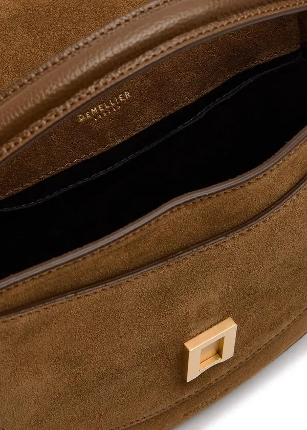 DEMELLIER Siena Leather And Suede Saddle Bag - Tan