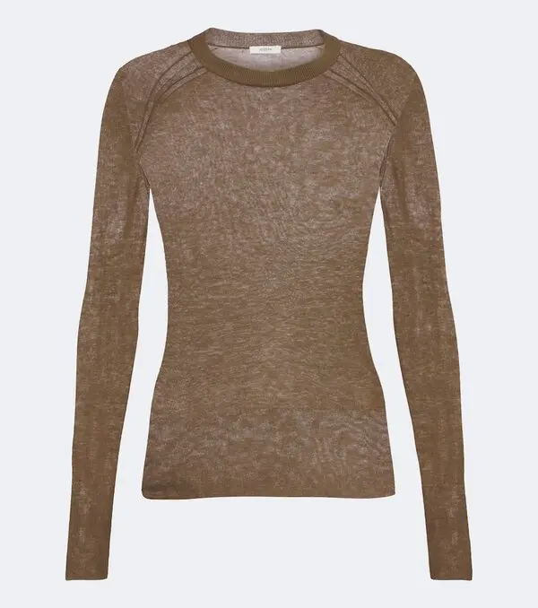 JOSEPH Geras Cashmere Sweater - Brown